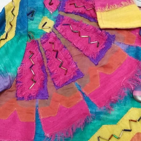 Patchington | Jackets & Coats | Vtg Patchington Patch Silk Craft Jacket ...